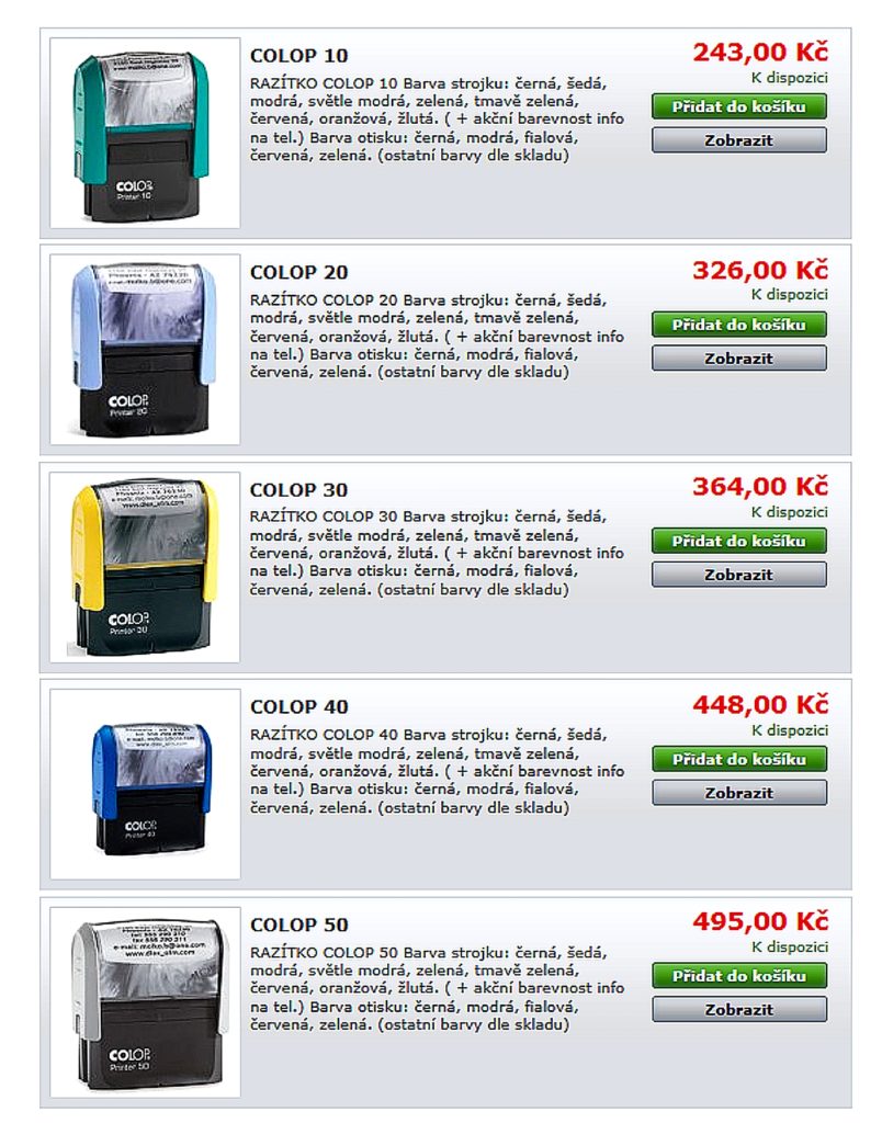 Expresní výroba razítek Praha 5